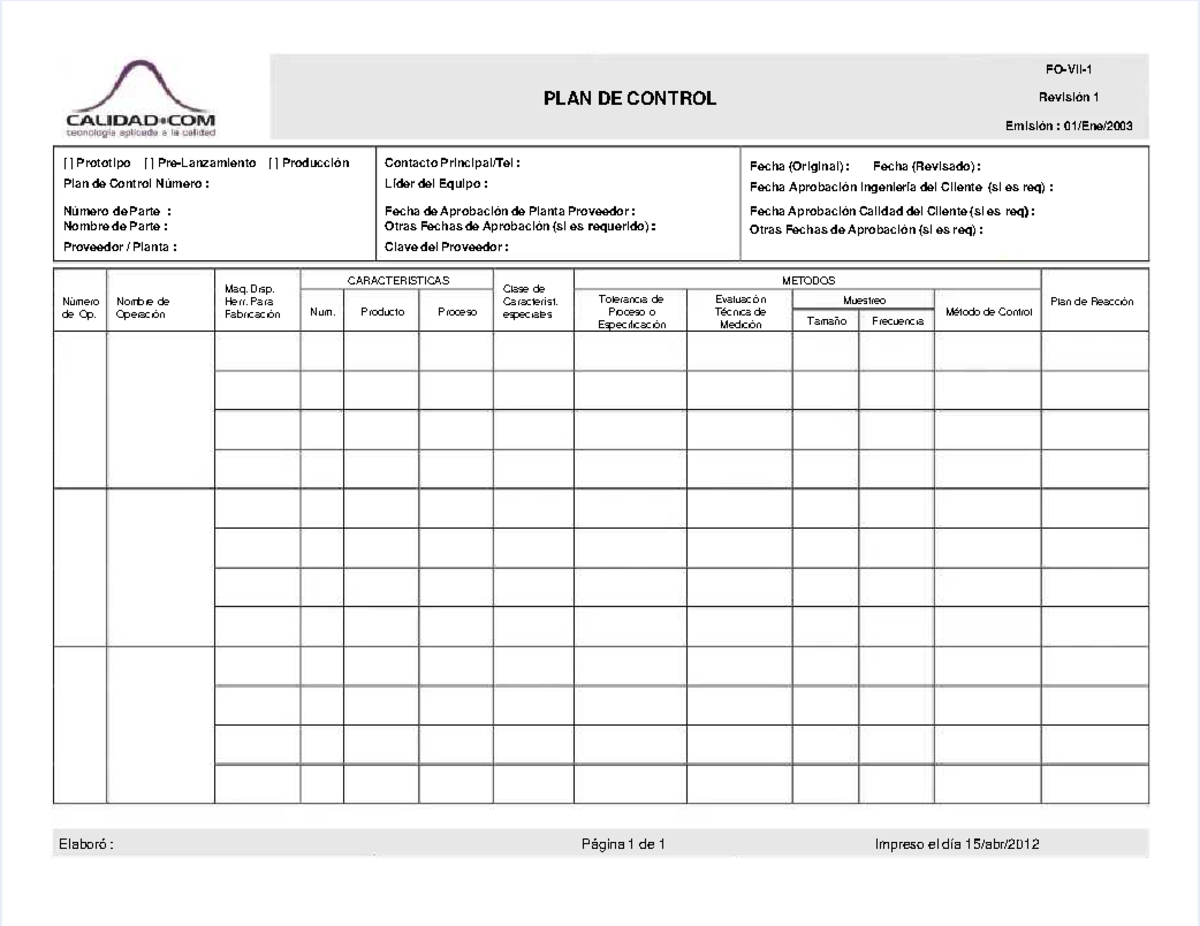 Pdf-plan-de-control-prototipo-pre-lanzamiento-produccion compress - PLAN DE CONTROLPLAN DE ...