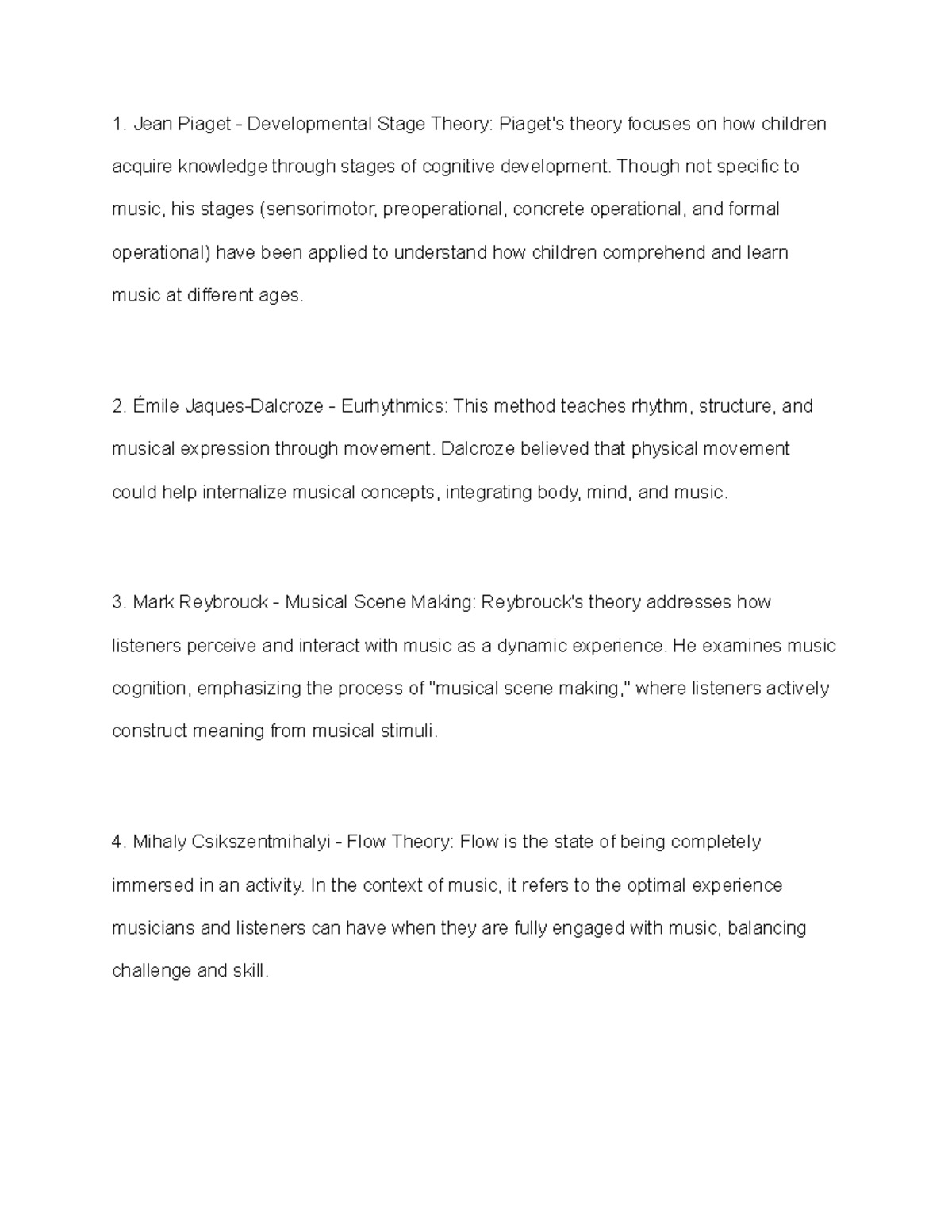 Theory - ......... - Jean Piaget - Developmental Stage Theory: Piaget's ...