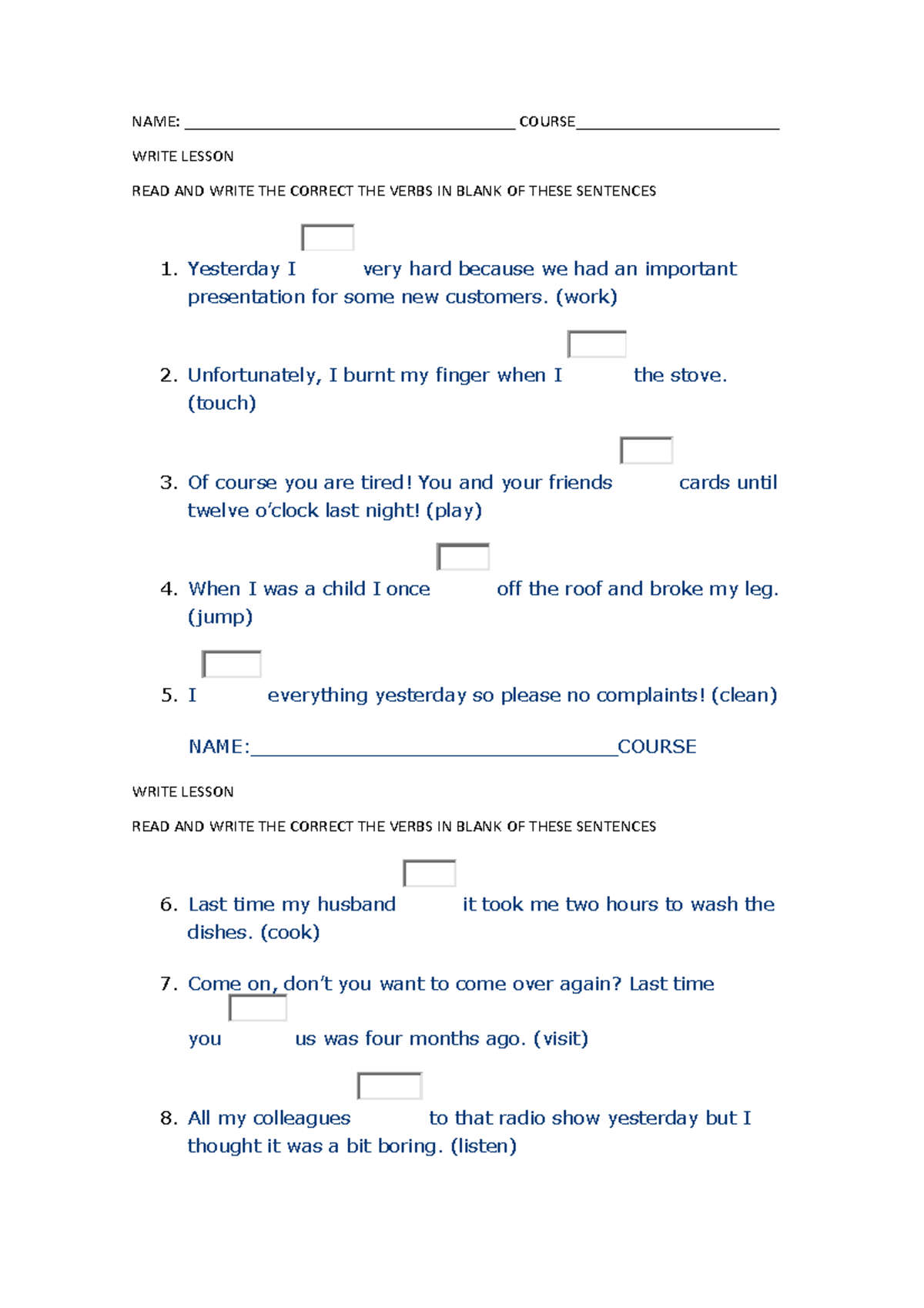 Lesson 1 C Tenico - practicas básica para los estudiantes - NAME: - Studocu