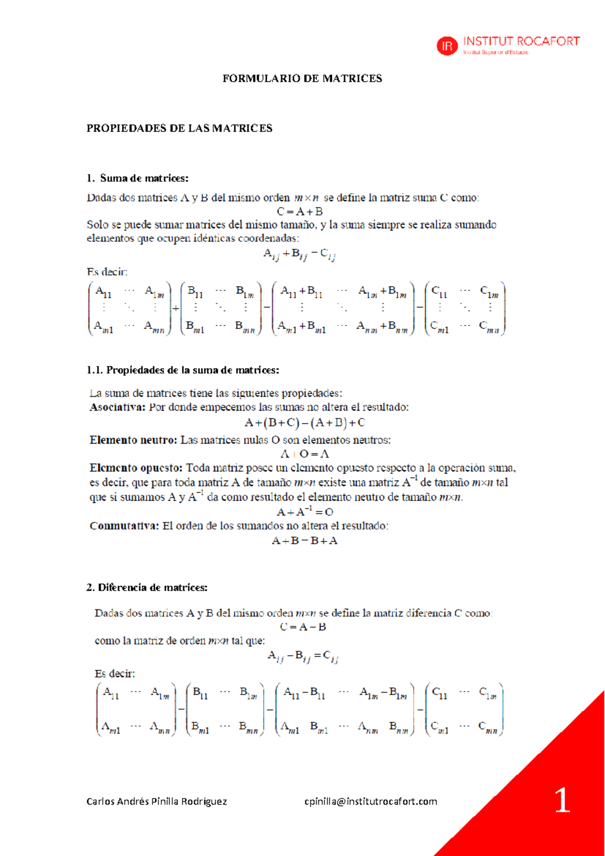 Formulario DE Matrices - Carlos Andrés Pinilla Rodríguez cpinilla ...