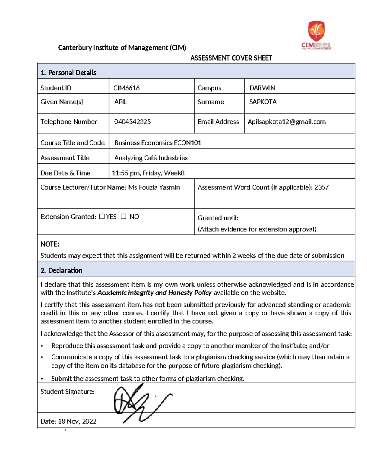 Monopolistic competition - Canterbury Institute of Management (CIM ...