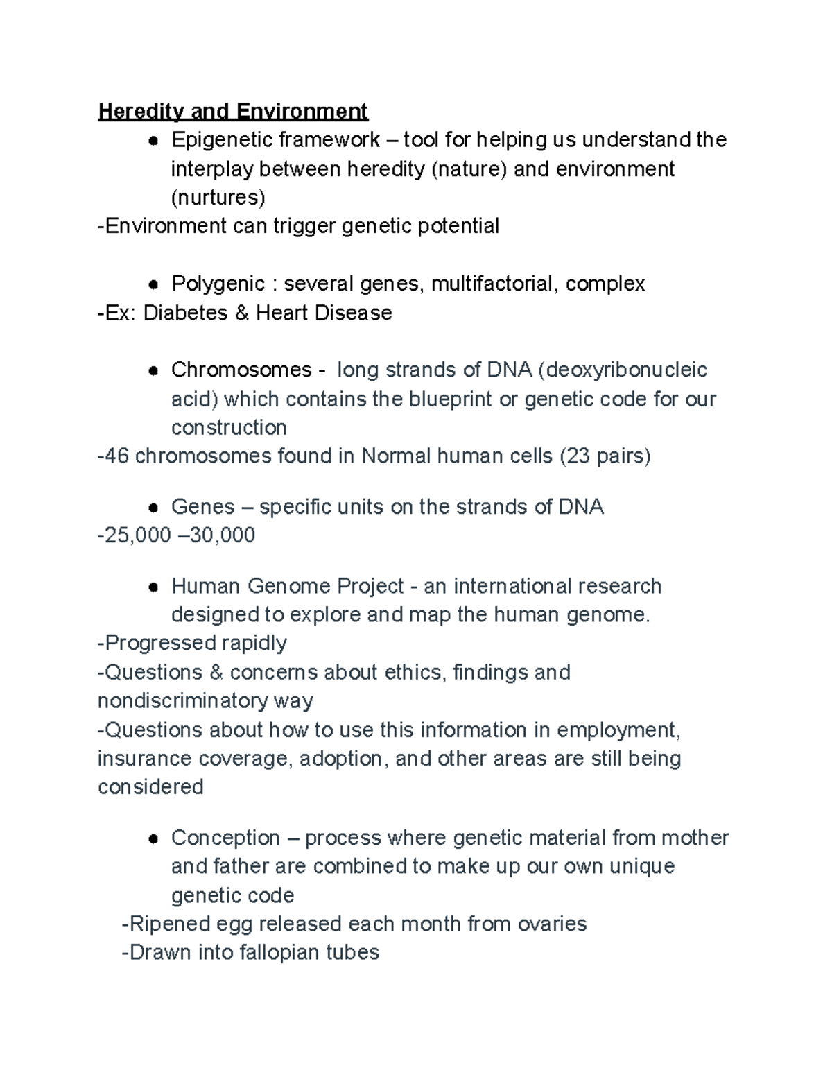 Prenatal Development - Google Docs - Heredity and Environment ...