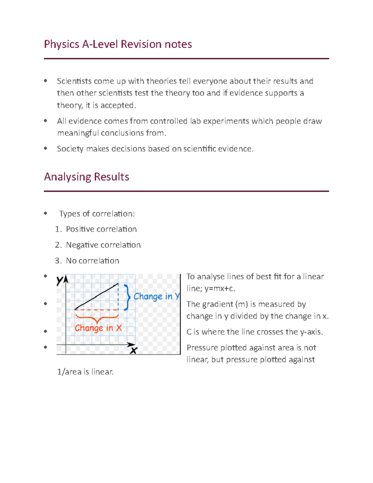 Physics A-level notes- Topic 1 - Studocu