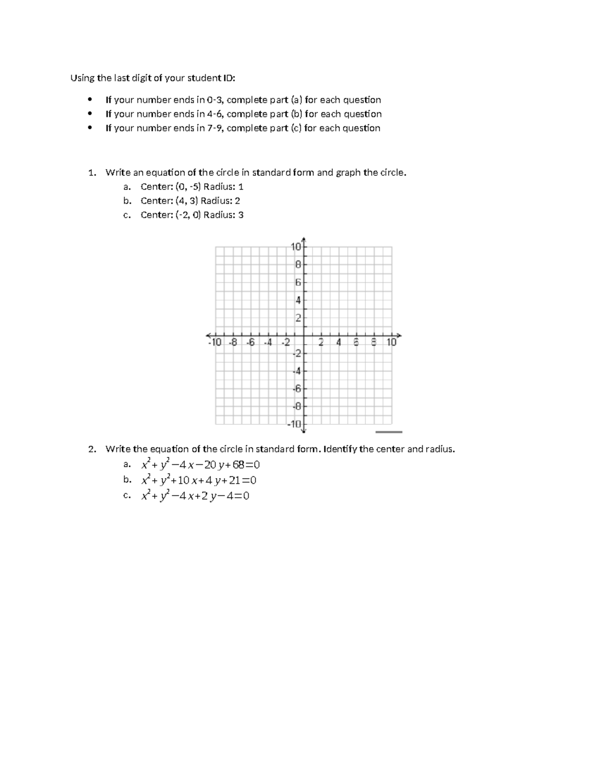 T2DQ1 - i had to answer both number 2 questions. - Using the last digit ...