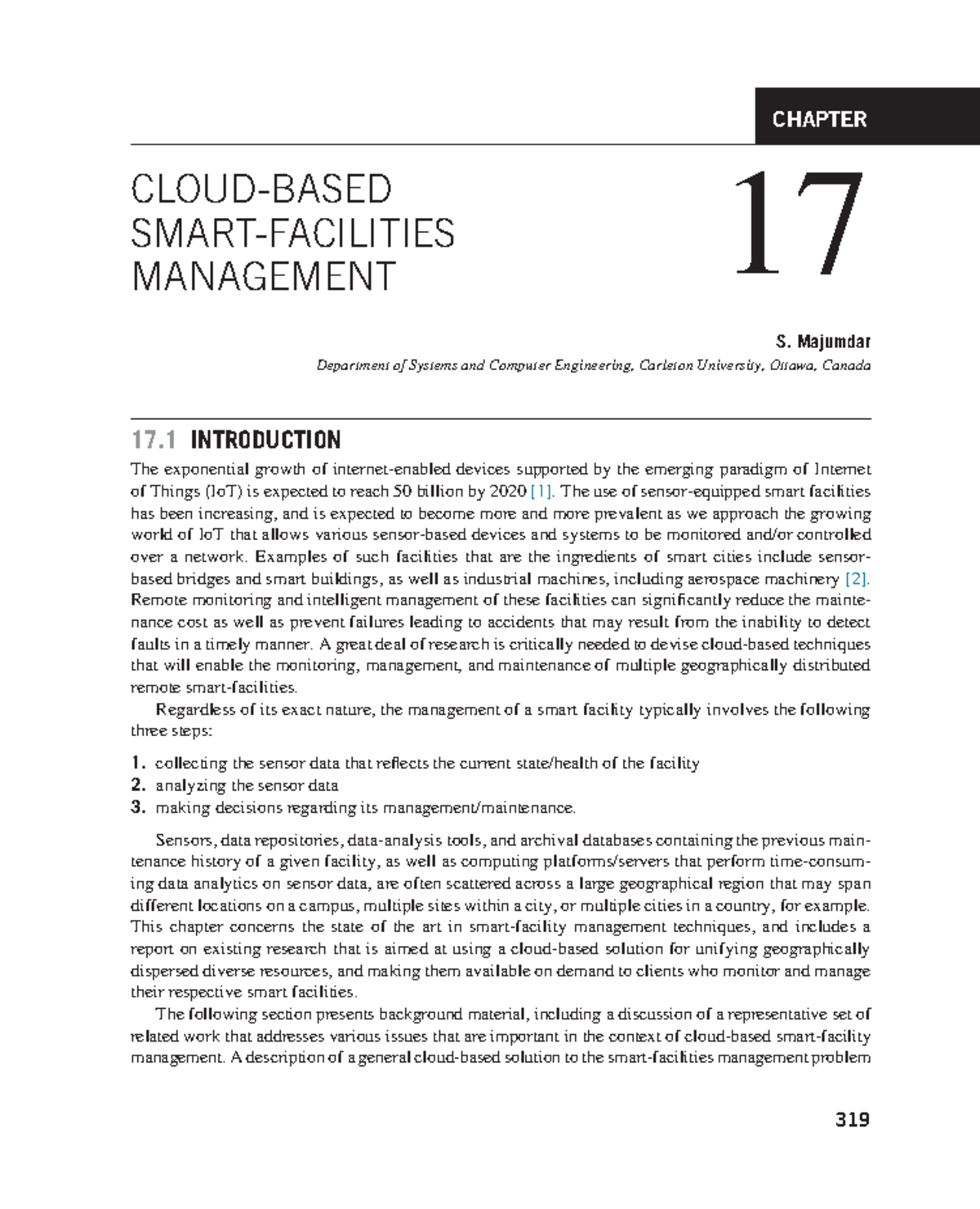 Chapter 17 - Cloud-Based Smart-Facilities Management - 319 CHAPTER CLOUD-BASED SMART-FACILITIES ...