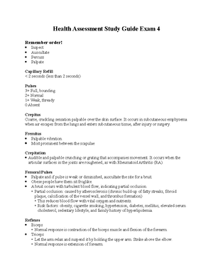 Health Assessment - Exam 1 - Health Assessment Exam 1 Chapter 1 ...