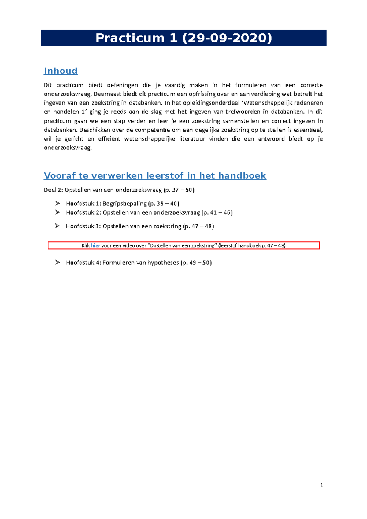 1 Practicum 1 antwoordsleutel - Practicum 1 (29-09-2020) Inhoud Dit ...