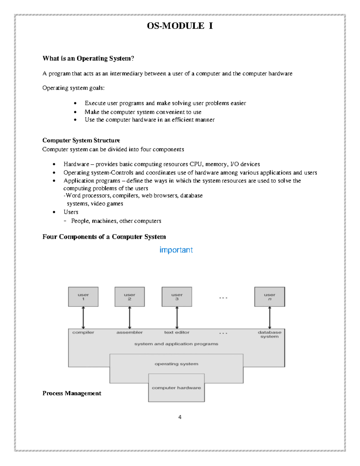 Os Module 1 - Testqsw - VTUPulse OS-MODULE I What is an Operating ...