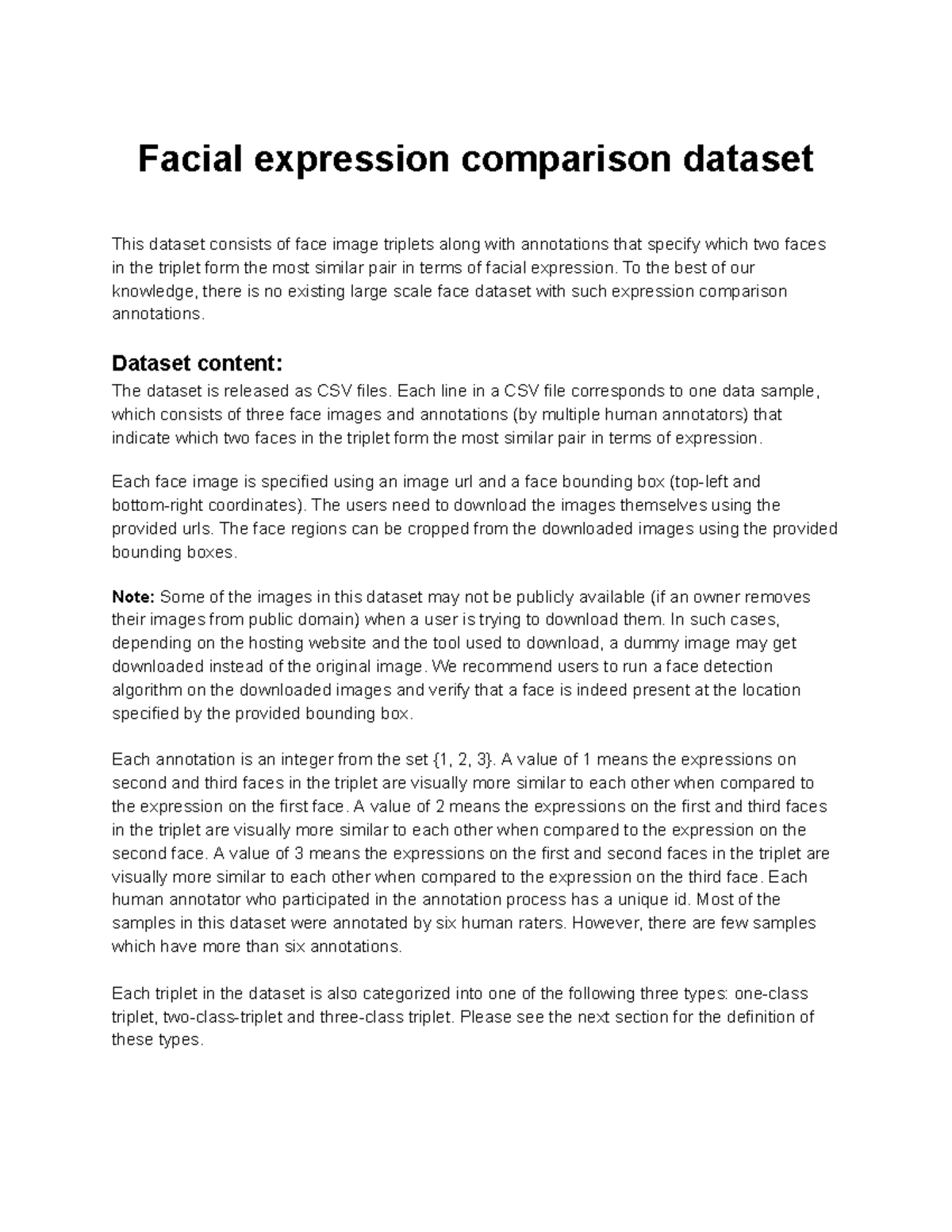 FEC dataset-Facial expression comparison dataset - Inteligencia ...