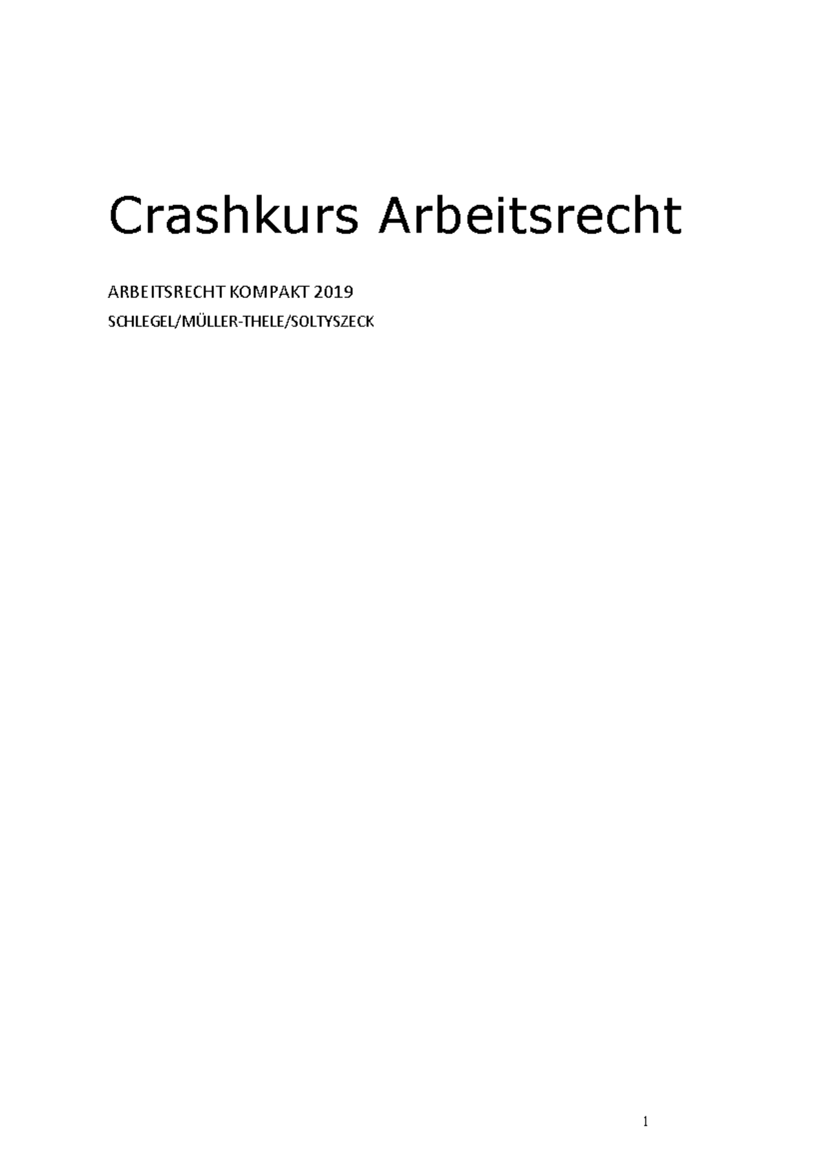 Crashkurs Arbeitsrecht - Warning: TT: undefined function: 32 Crashkurs Arbeitsrecht ARBEITSRECHT ...