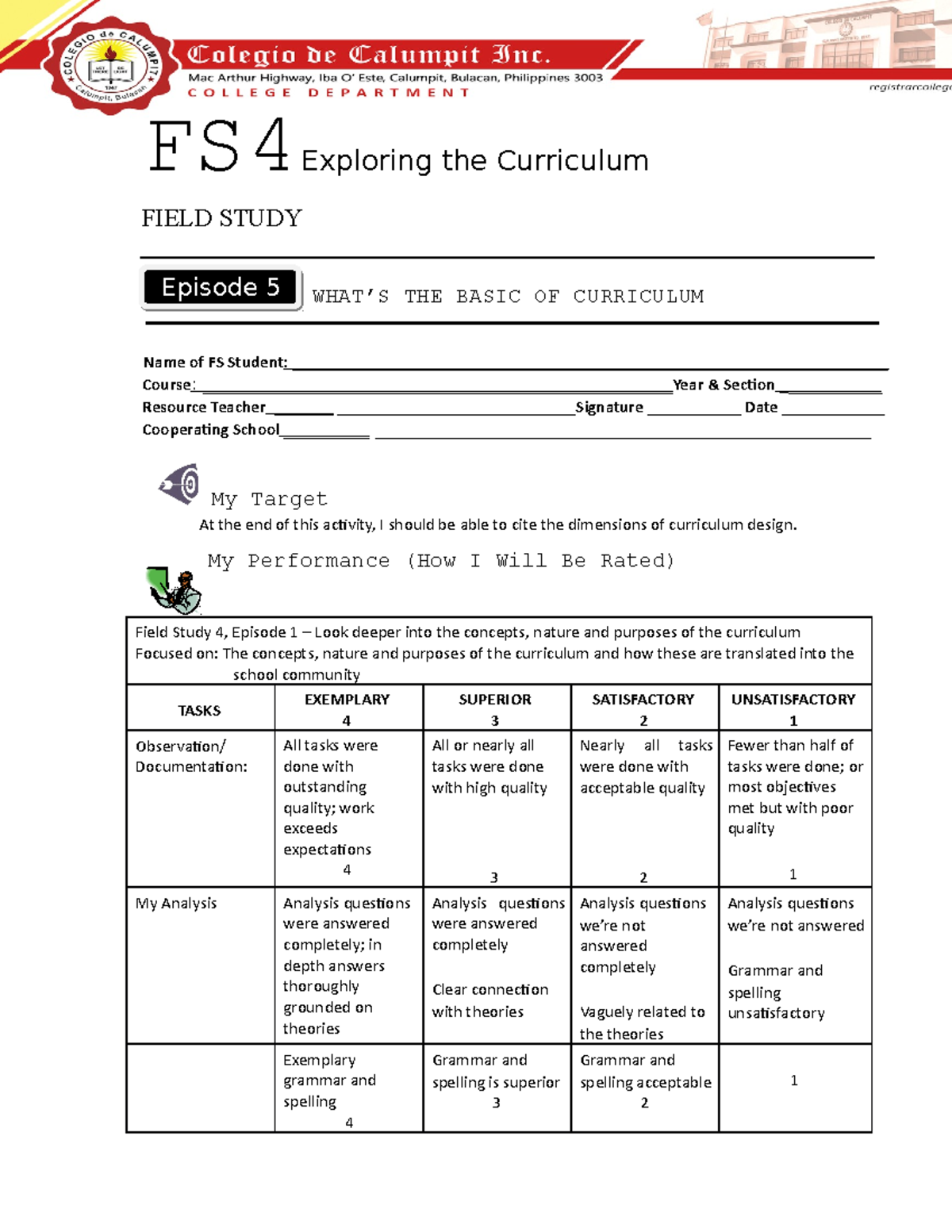 Episode 5 Whats the bassic of Curriculum - FS4 Exploring the Curriculum ...