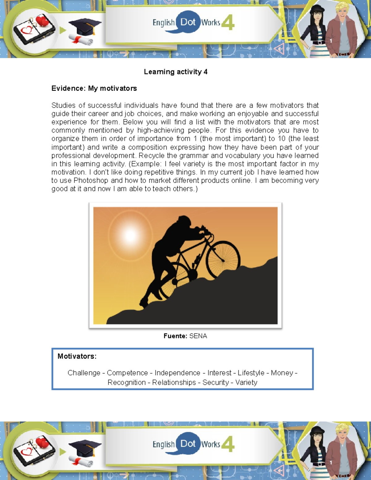 Evidence Learning activity 2 Evidence: Life from a wheelchair - Ingles - UNAD - Studocu