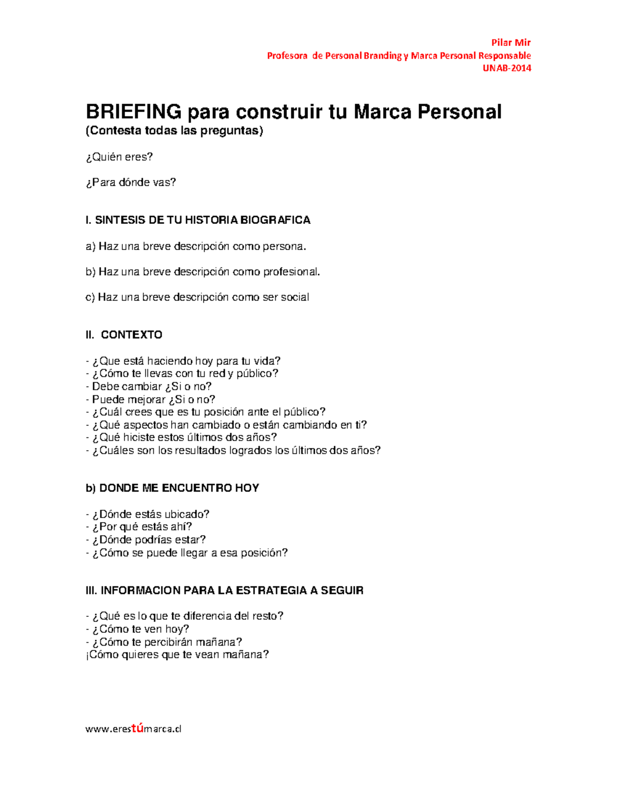Briefing-marca-personal - Pilar Mir Profesora de Personal Branding y ...