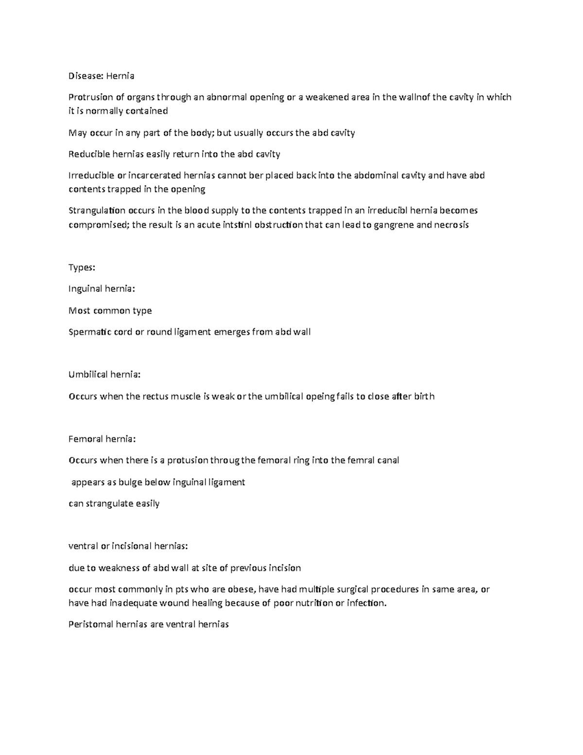 Hernia concet map - 10th ed - Medical-Surgical Nursing - Disease ...