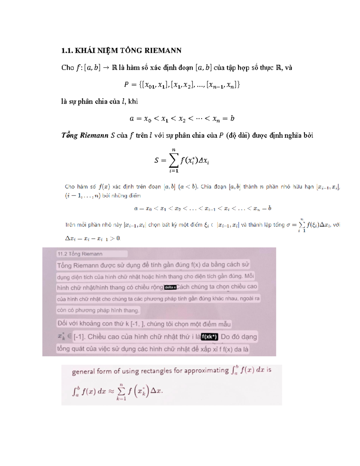 Những bước giải thích tích phân riemann và các ví dụ ứng dụng