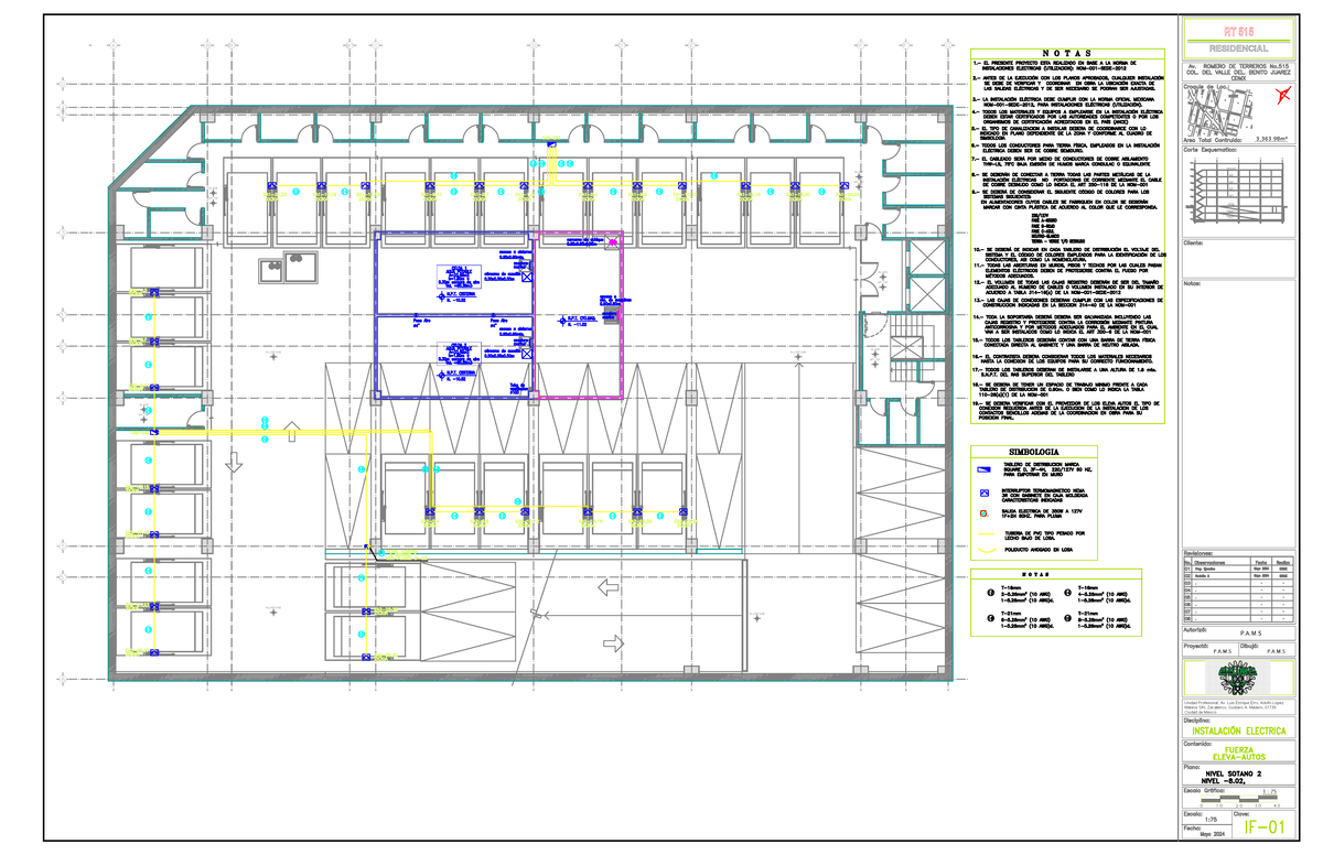IF-01 ELEV - Plano de sistema de fuerza - NL y NPT -6. NL y NPT -8. NPT ...