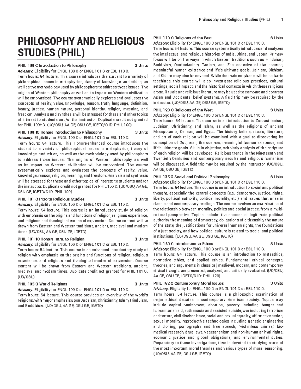 Phil - world religions lecture notes - Philosophy and Religious Studies ...