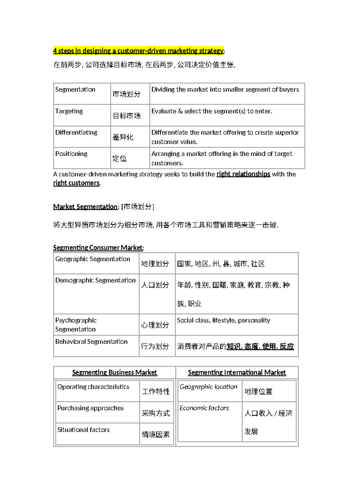 7 - Customer Driven Marketing Strategy - 4 steps in designing a ...