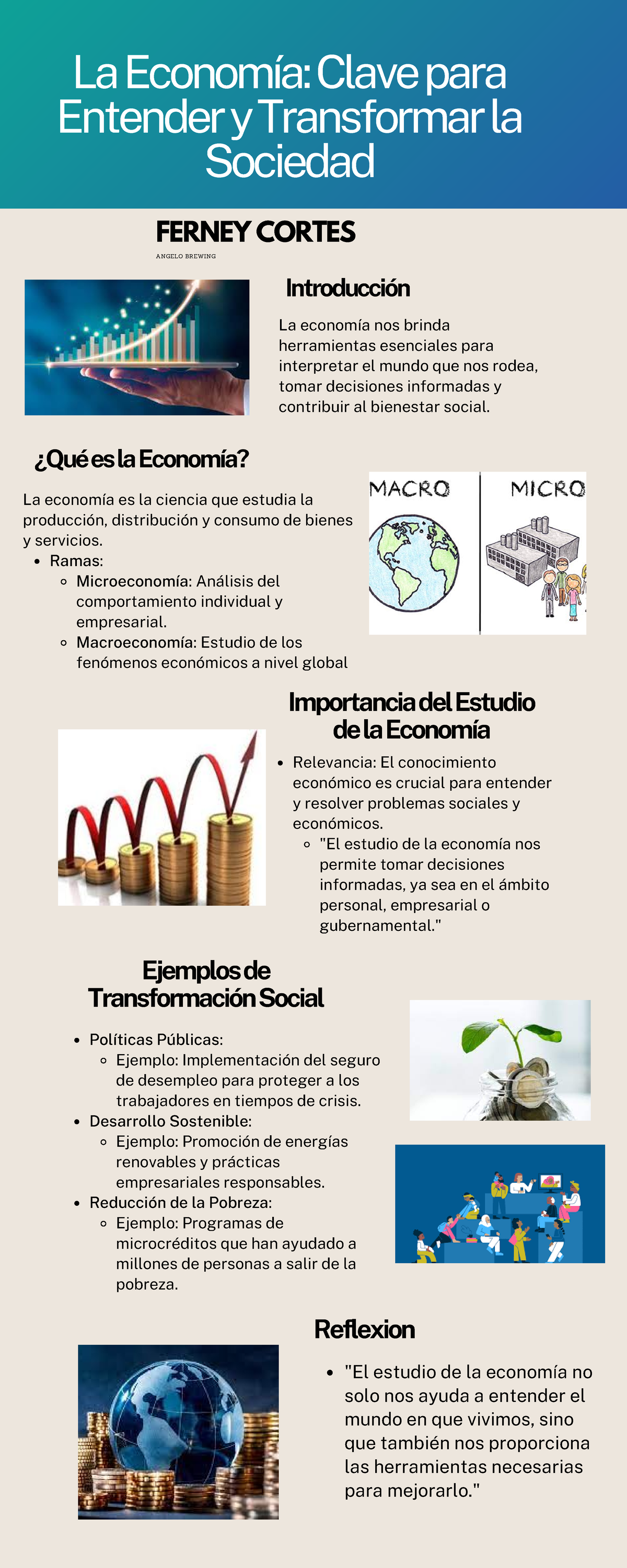 Infografia Economia - La Economía: Clave para Entender y Transformar la ...