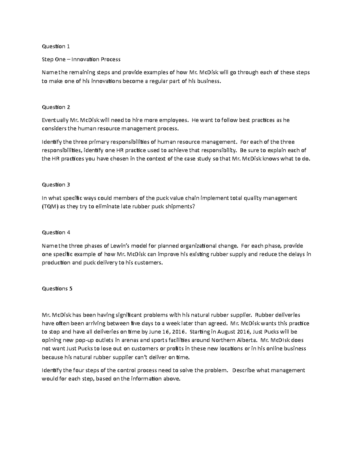 Sample/practice exam 28 December, questions - Question 1 Step One ...