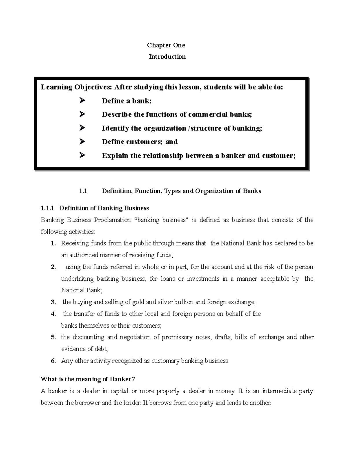 Chapter One - summry - Chapter One Introduction 1 Definition, Function ...
