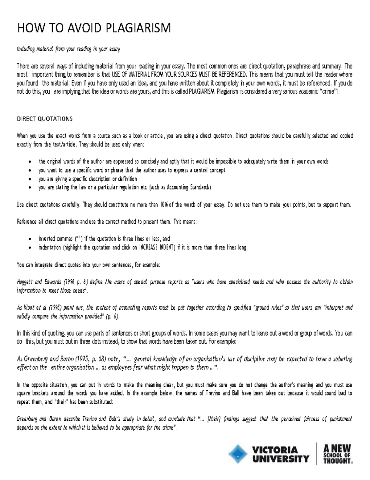 How To Avoid Plagiarism - HOW TO AVOID PLAGIARISM Including material ...