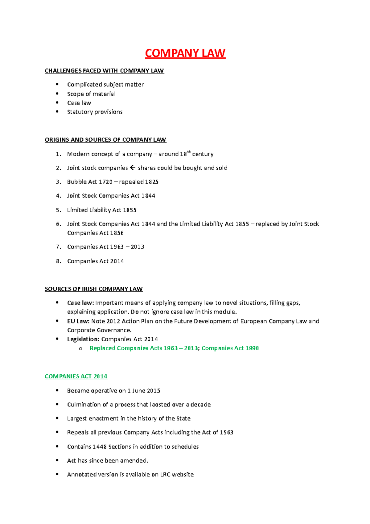 Company Law - COMPANY LAW CHALLENGES FACED WITH COMPANY LAW Complicated ...