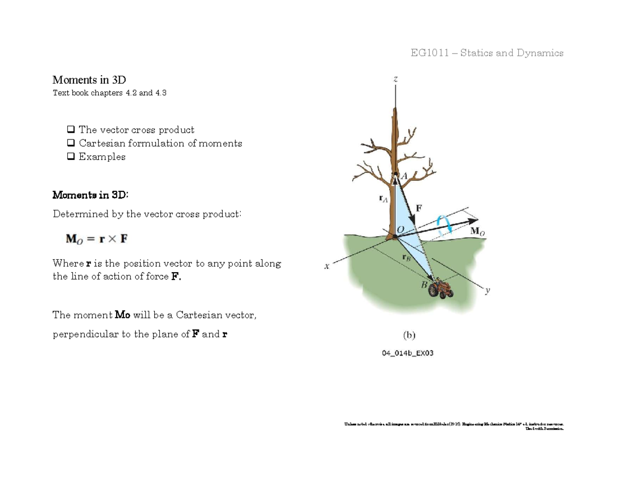 Lecture 6 - Moments in 3D - Unless noted otherwise, all images are ...