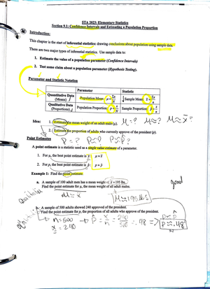 STA 2023 Elementary Statistics - STA 2023 - Studocu