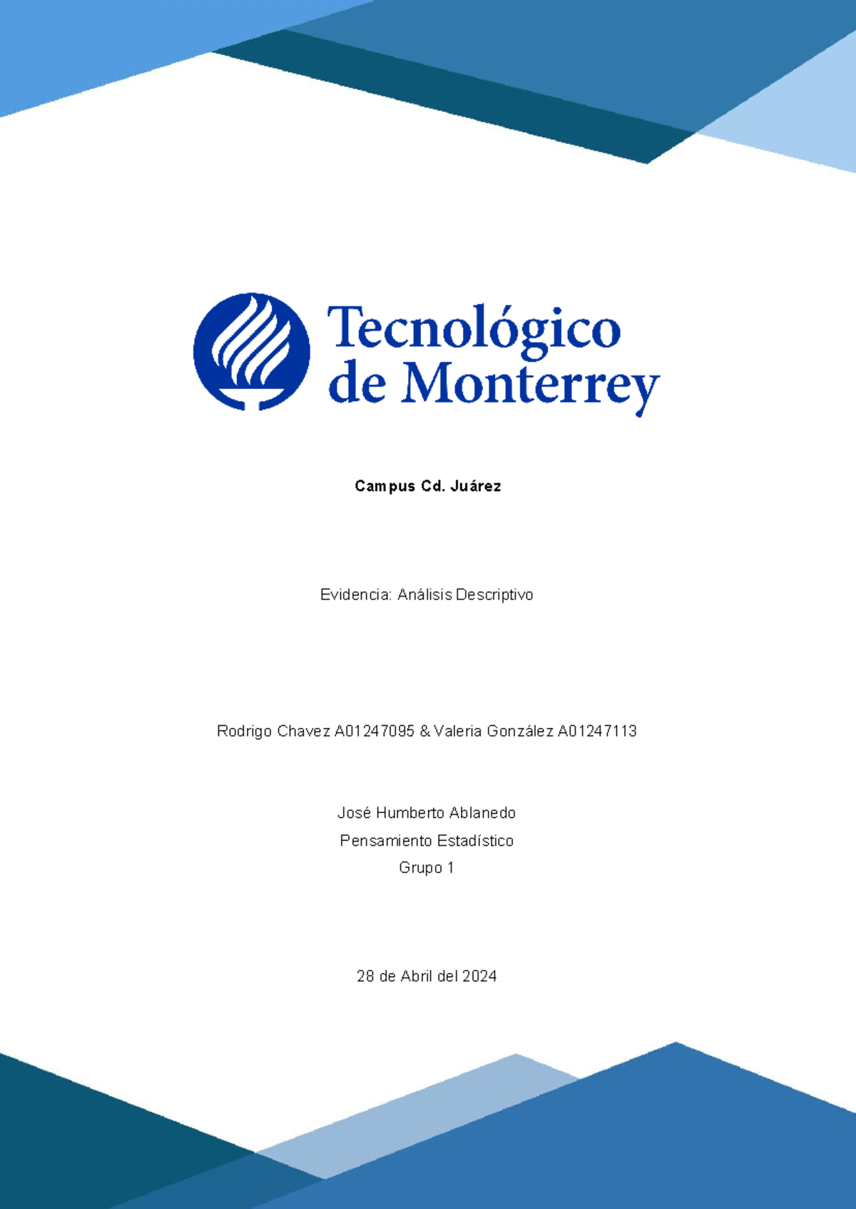 Evidencia Análisis Descriptivo - Campus Cd. Juárez Evidencia: Análisis ...
