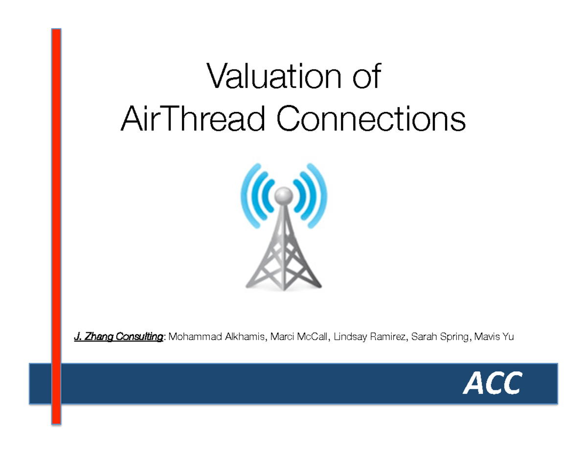 Valueation of airthread connection enews - Valuation of! AirThread ...