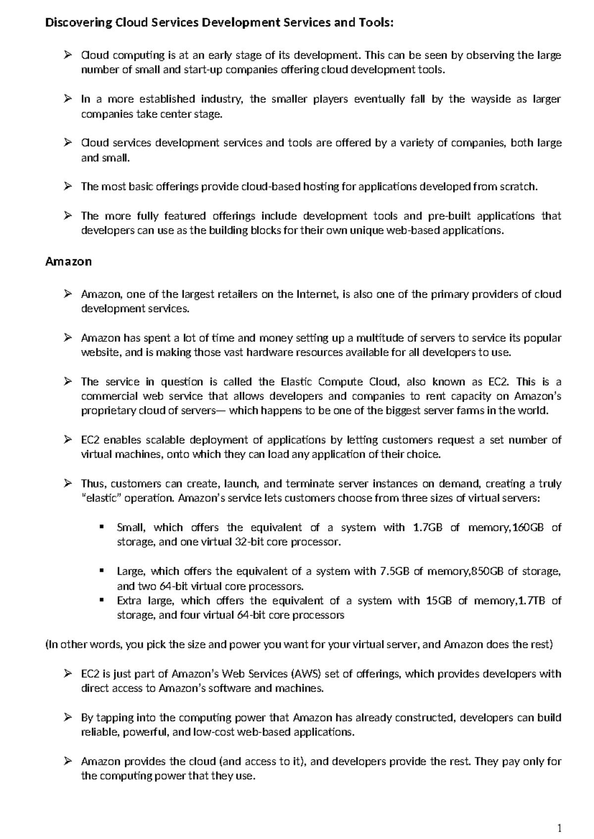 Discovering cloud services development services and tools - Discovering ...