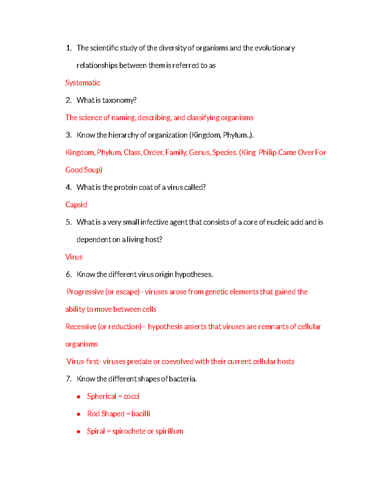 Bio Study Guide Chapter 25 - The scientific study of the diversity of ...