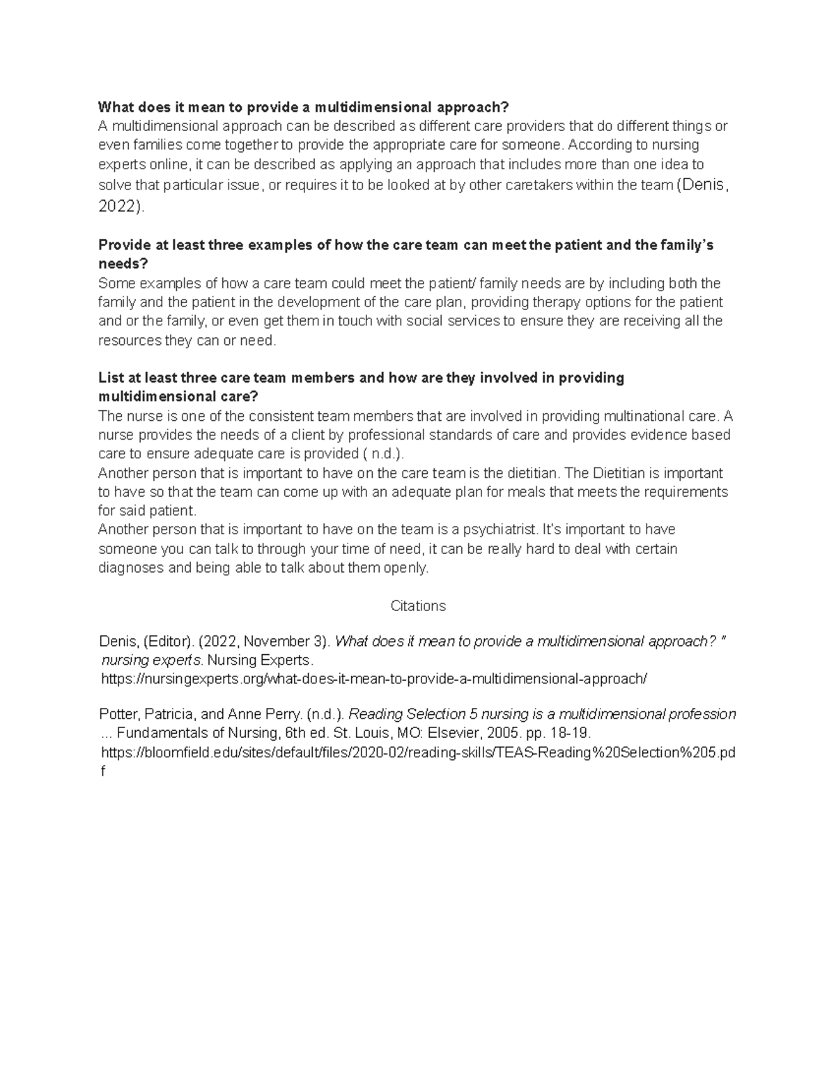 MDC2: module 10: discussion board - What does it mean to provide a ...