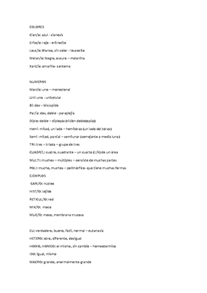 Repaso Terminología - La palabra etimología proviene de dos raíces, una ...