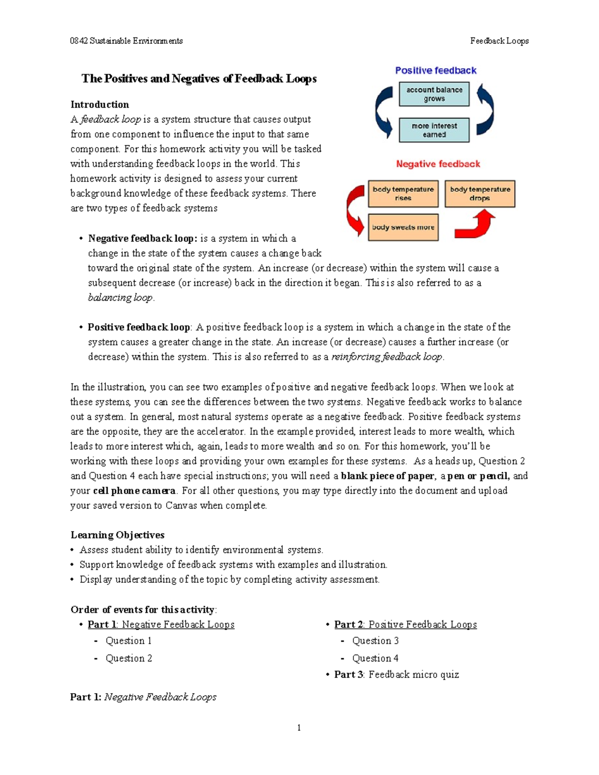 HW feedback loops-1 - Hazard vs risks - The Positives and Negatives of Feedback Loops ...