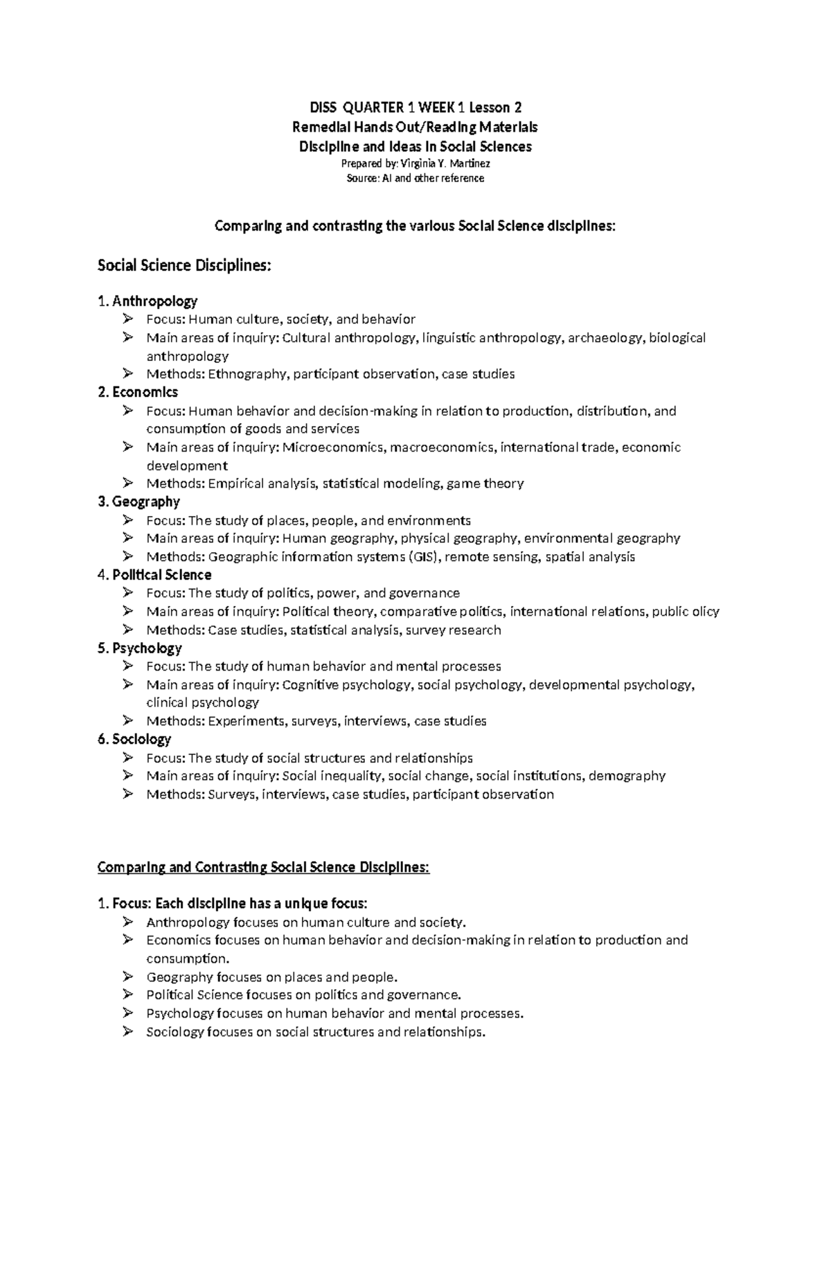 DISS Quarter 1 WEEK 1 Lesson 2 - DISS QUARTER 1 WEEK 1 Lesson 2 ...