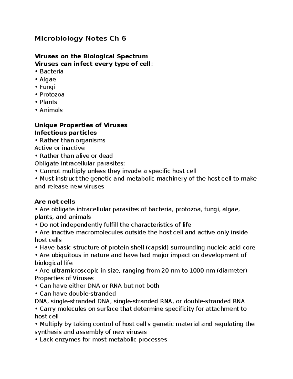 Microbiology Notes Ch 6 - BIOL 241 - CCP - Studocu