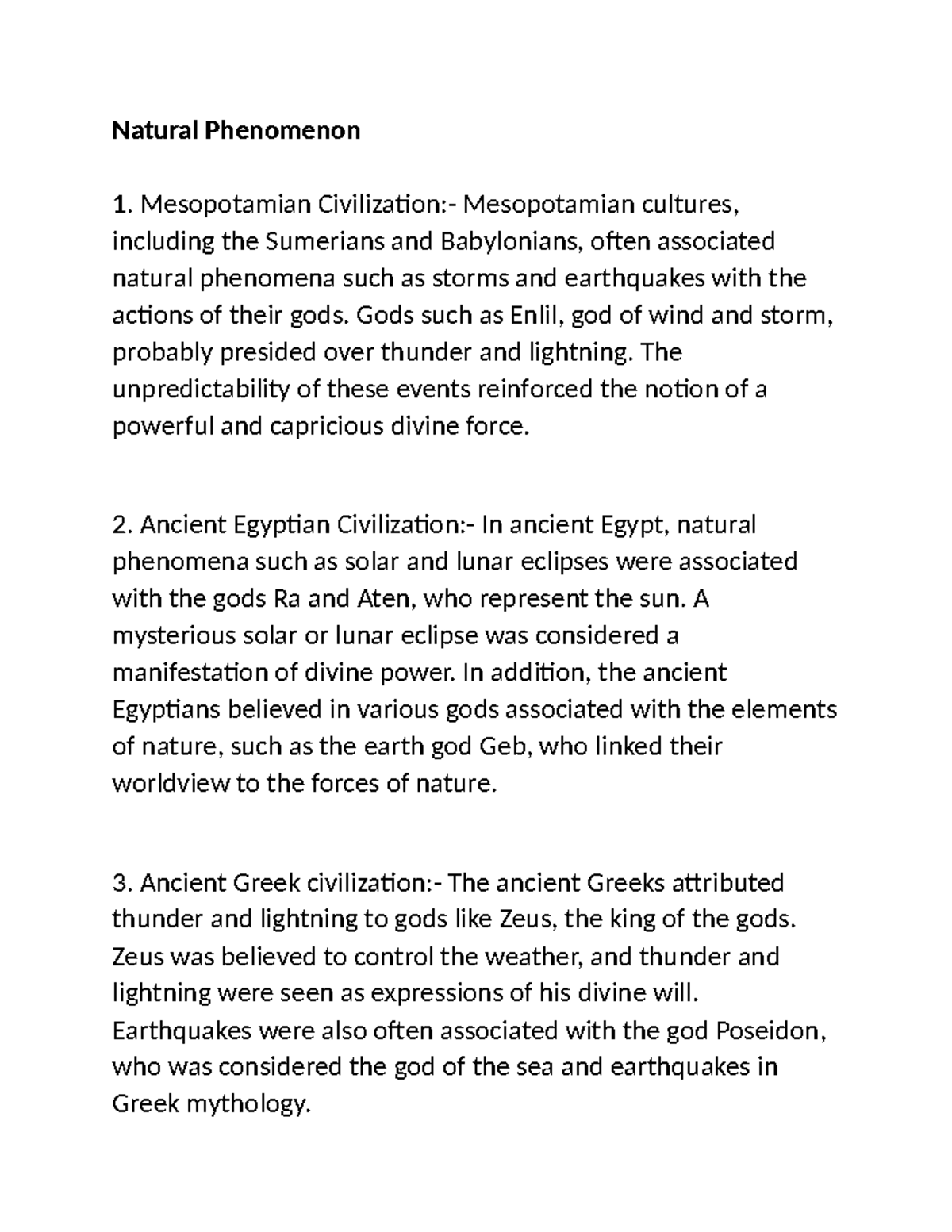 World-Religion-Developed Asia - Natural Phenomenon Mesopotamian ...