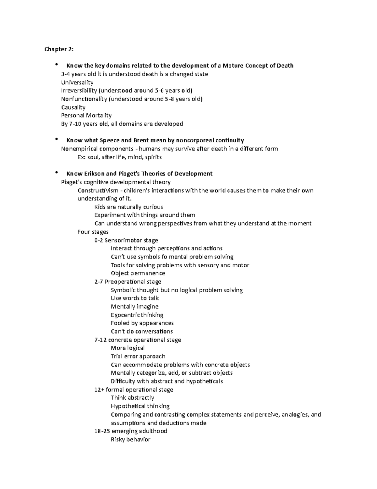 Chapter 2 Study Guide - Chapter 2: Know the key domains related to the ...