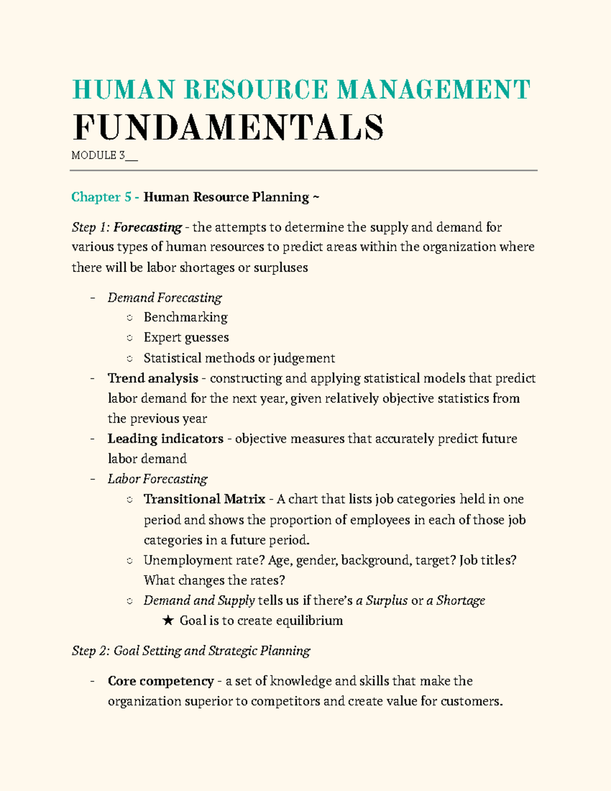 Human Resource Management Module 3 - HUMAN RESOURCE MANAGEMENT ...