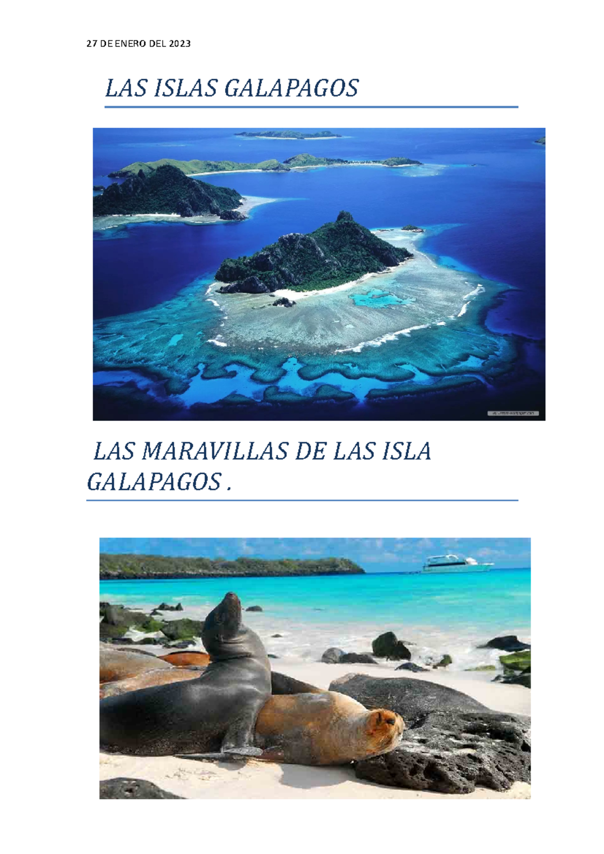 LAS Islas Galapagos - Lugares importantes - LAS ISLAS GALAPAGOS LAS ...