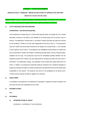 Evidence - complete summary - RULES OF EVIDENCE – US LEGAL SYSTEM ...