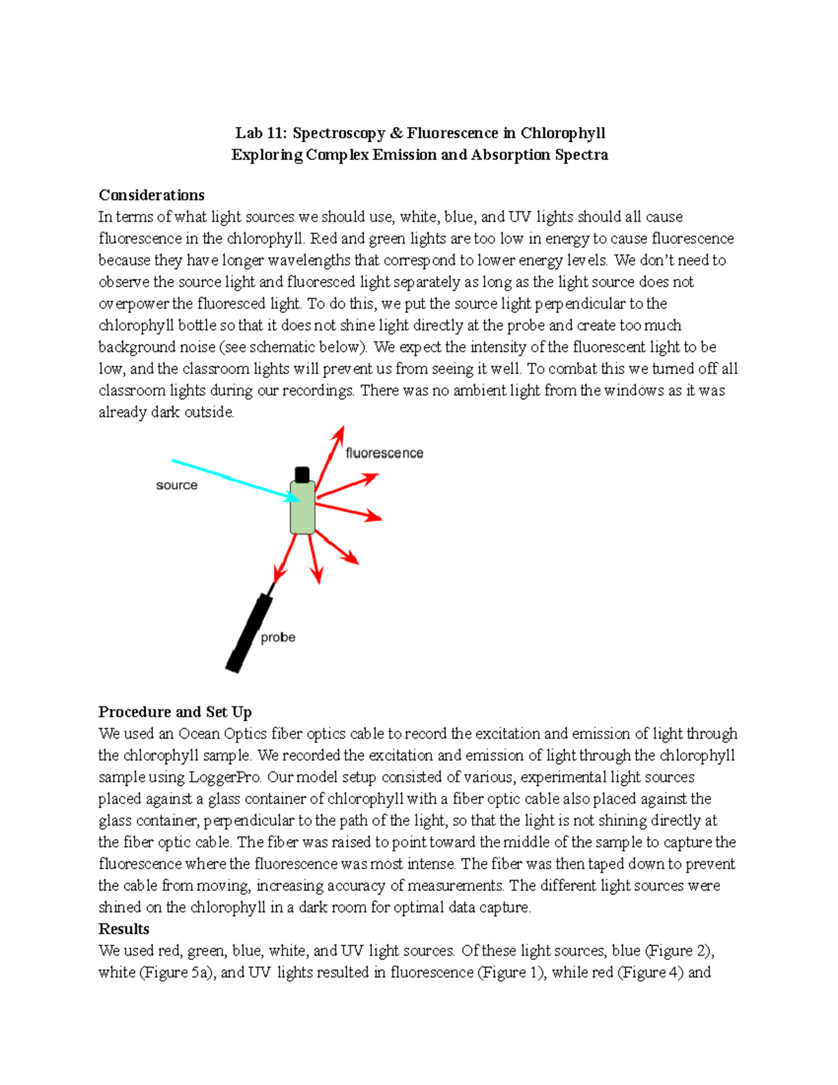 Copy of LAST LAB Woooo - Lab 11: Spectroscopy & Fluorescence in ...