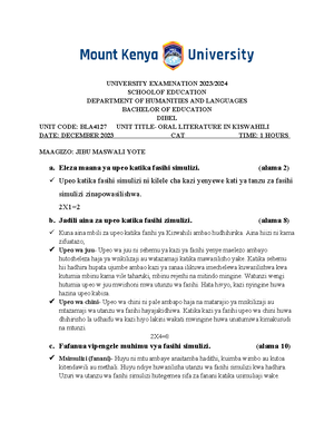Mapamazuko ya Machweo summary notes Mwongozo wa Mapamazuko ya Machweo ...