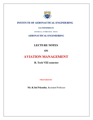Merged notes for unit 1 - The evolution of aviation The evolution of ...