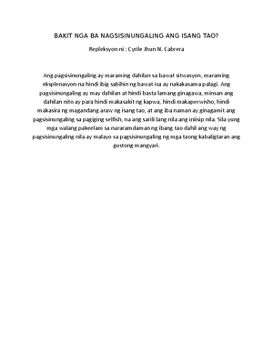 ESP 10 Performance TASK - ESP 10 PERFORMANCE TASK Cyrile Jhun N ...