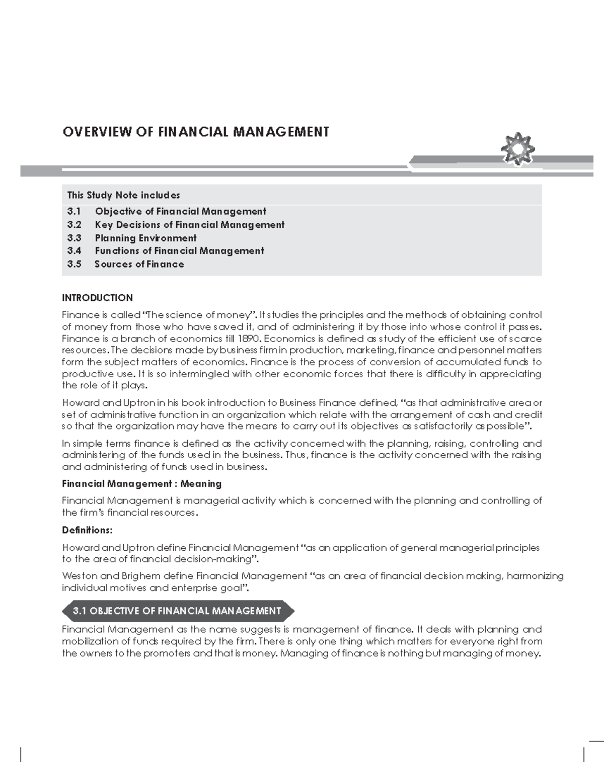 financial management in financial accounting - INTRODUCTION Finance is ...