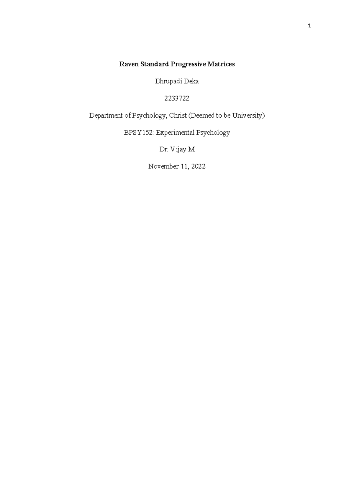 Raven Standard Progressive Matrices - Raven Standard Progressive ...