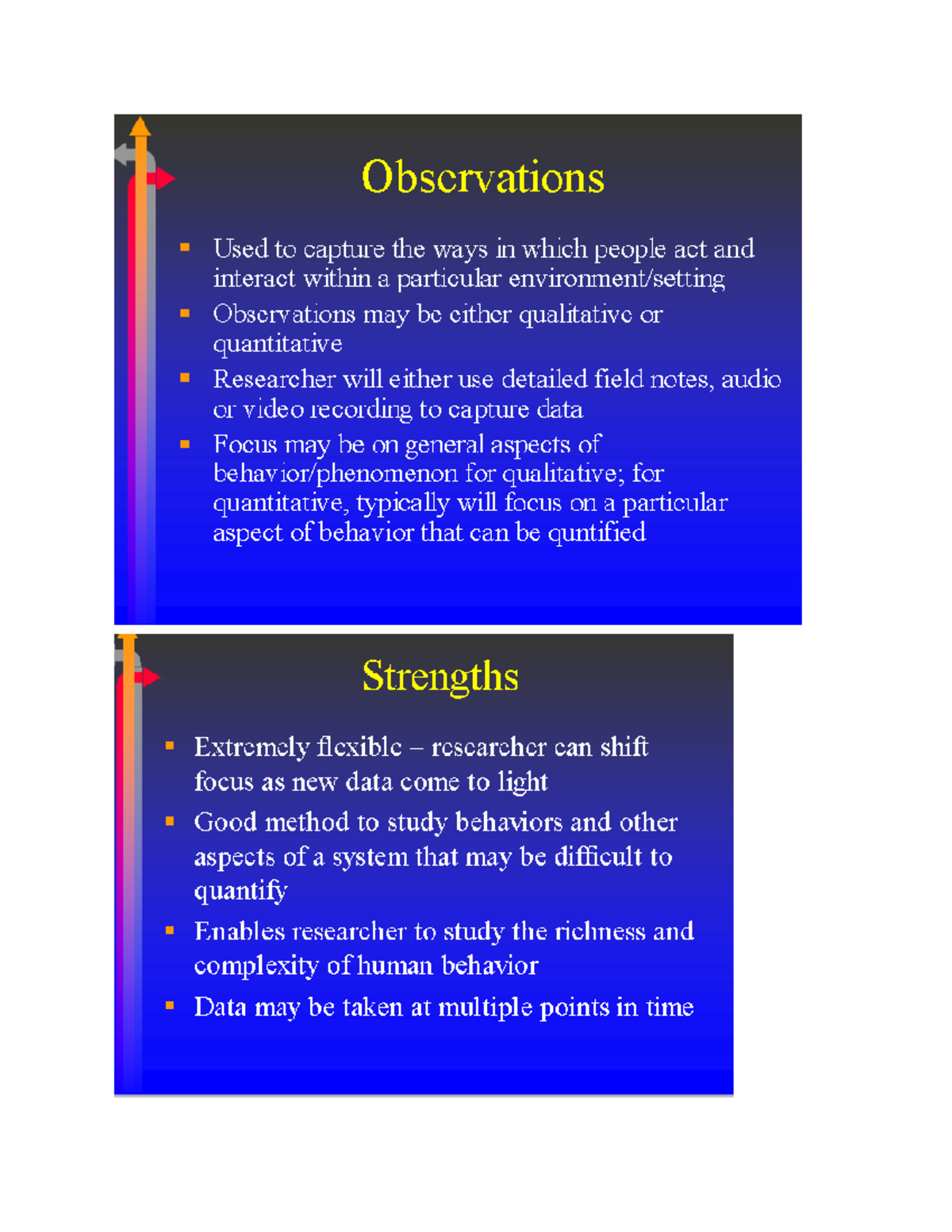 CASE Study, Observations - the form of simulations and gaming. In this ...
